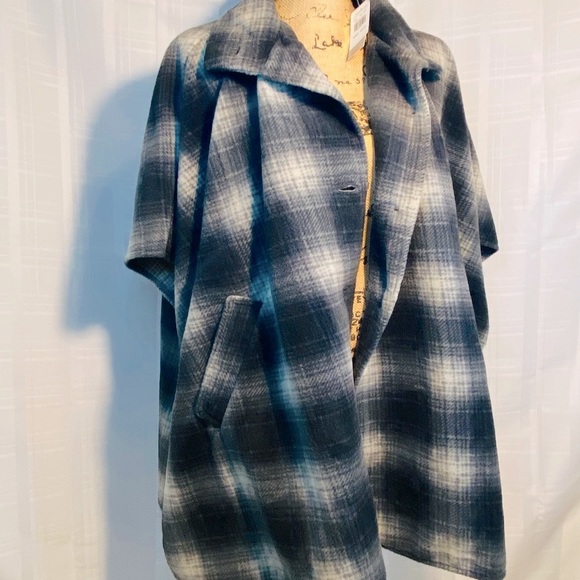 Le Moda | Jackets & Coats | Nwt New Le Moda Fleece Gray Plaid High Neck ...